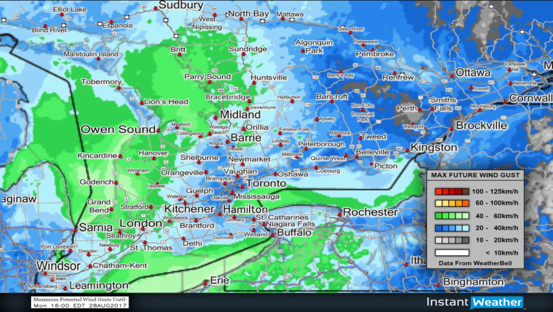 Future Radar + Current Radar + Future Max Wind Gusts From Our ...