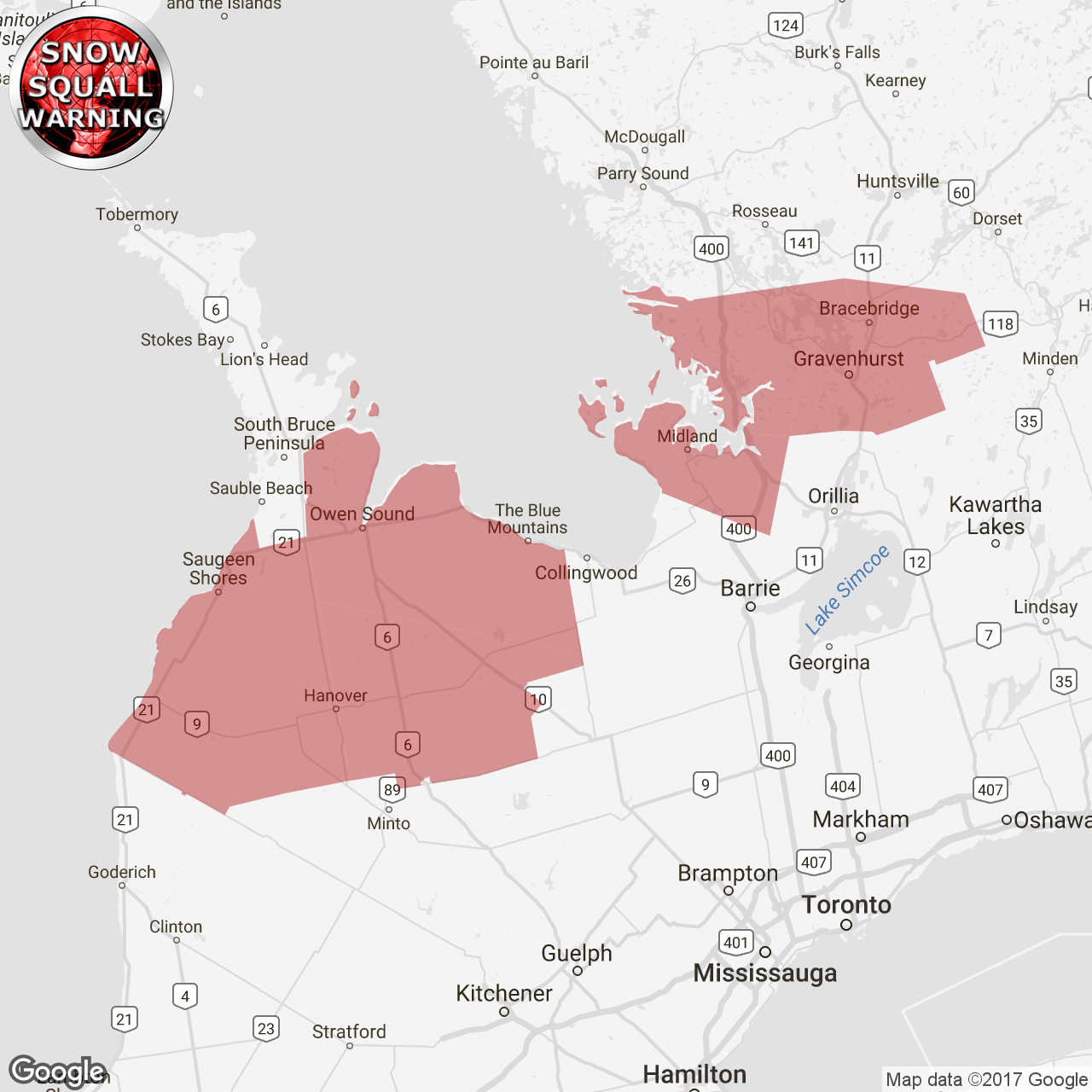 Snow Squall Warning Issued