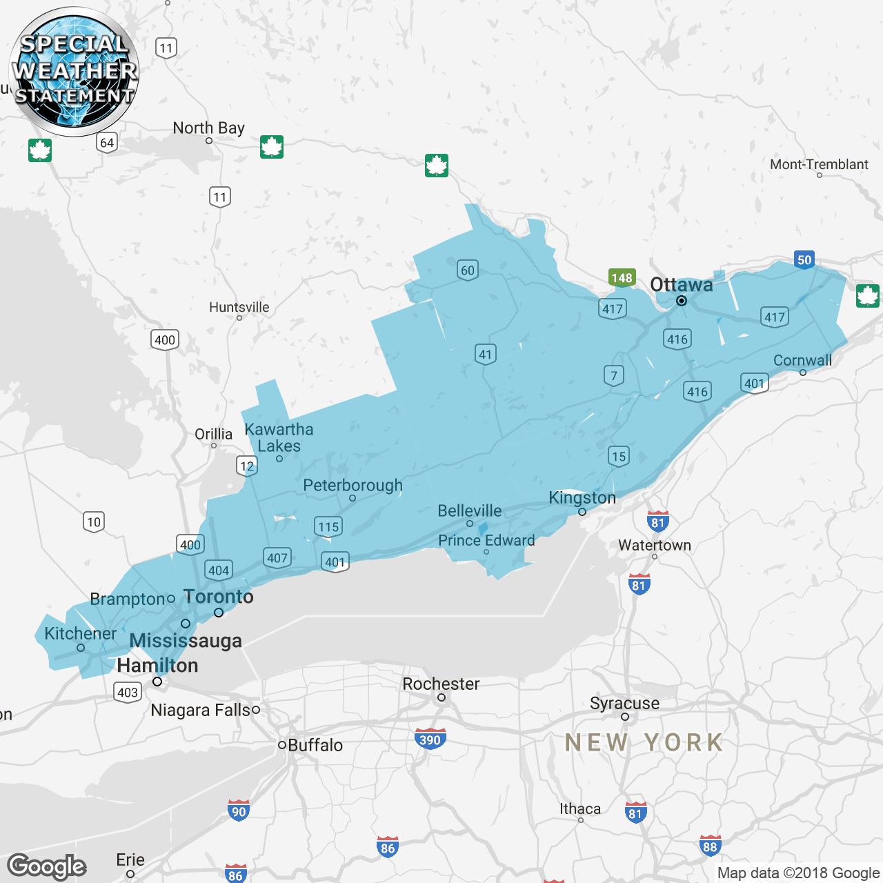 Special Weather Statement Issued