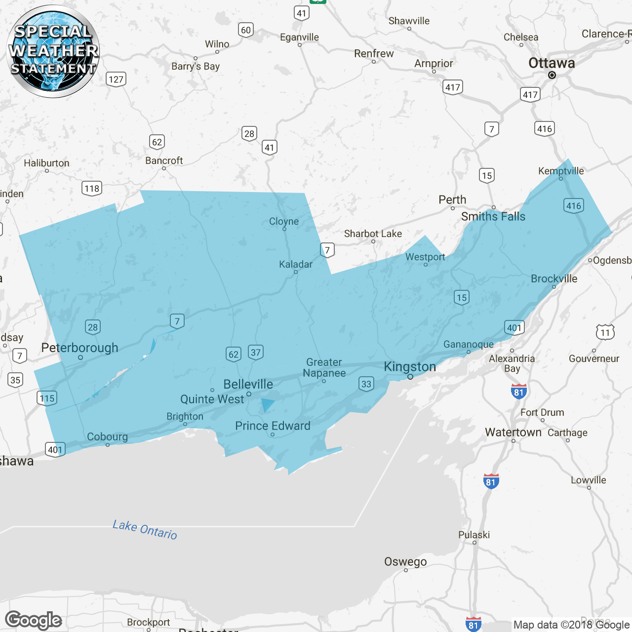 Special Weather Statement Issued