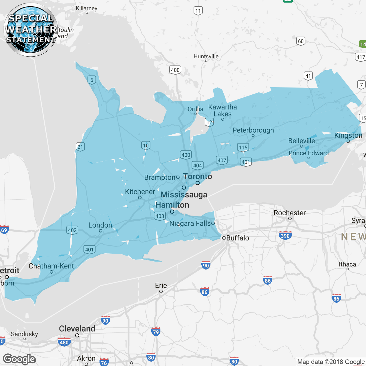 Special Weather Statement Issued