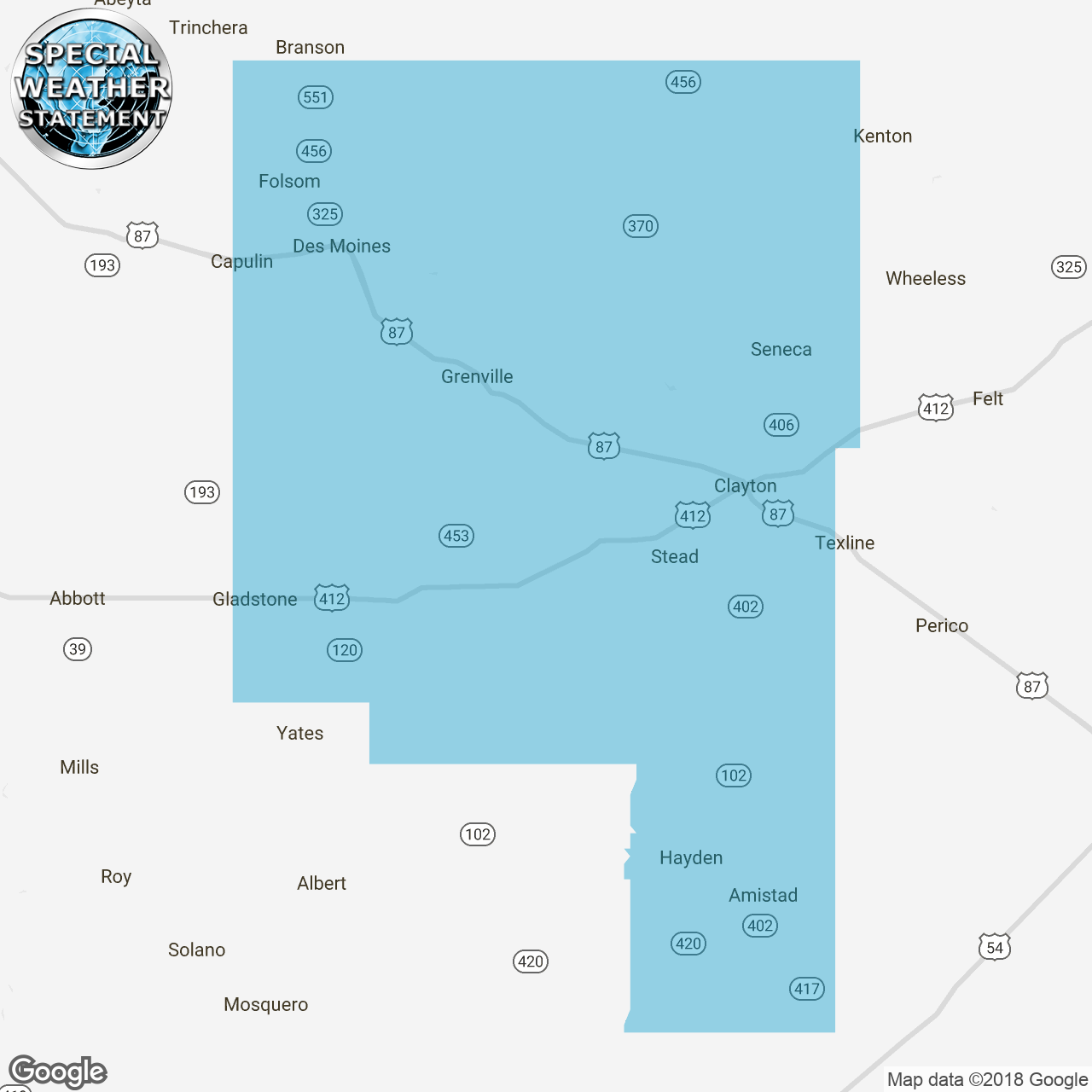 Special Weather Statement Issued