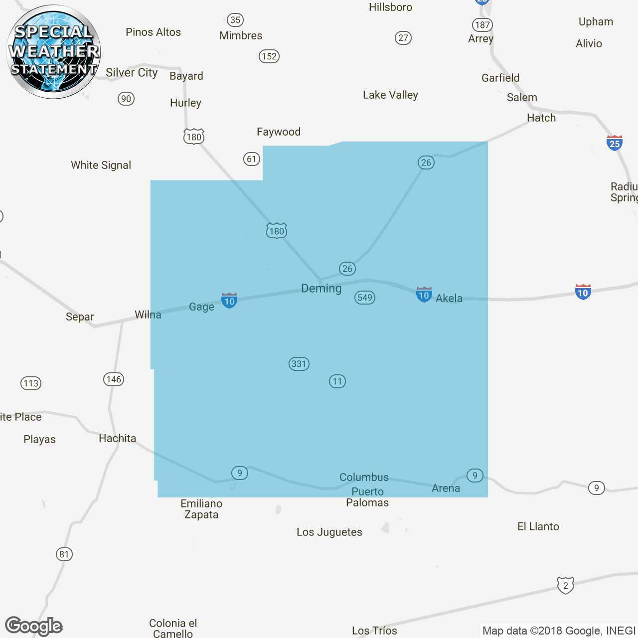 Special Weather Statement Issued