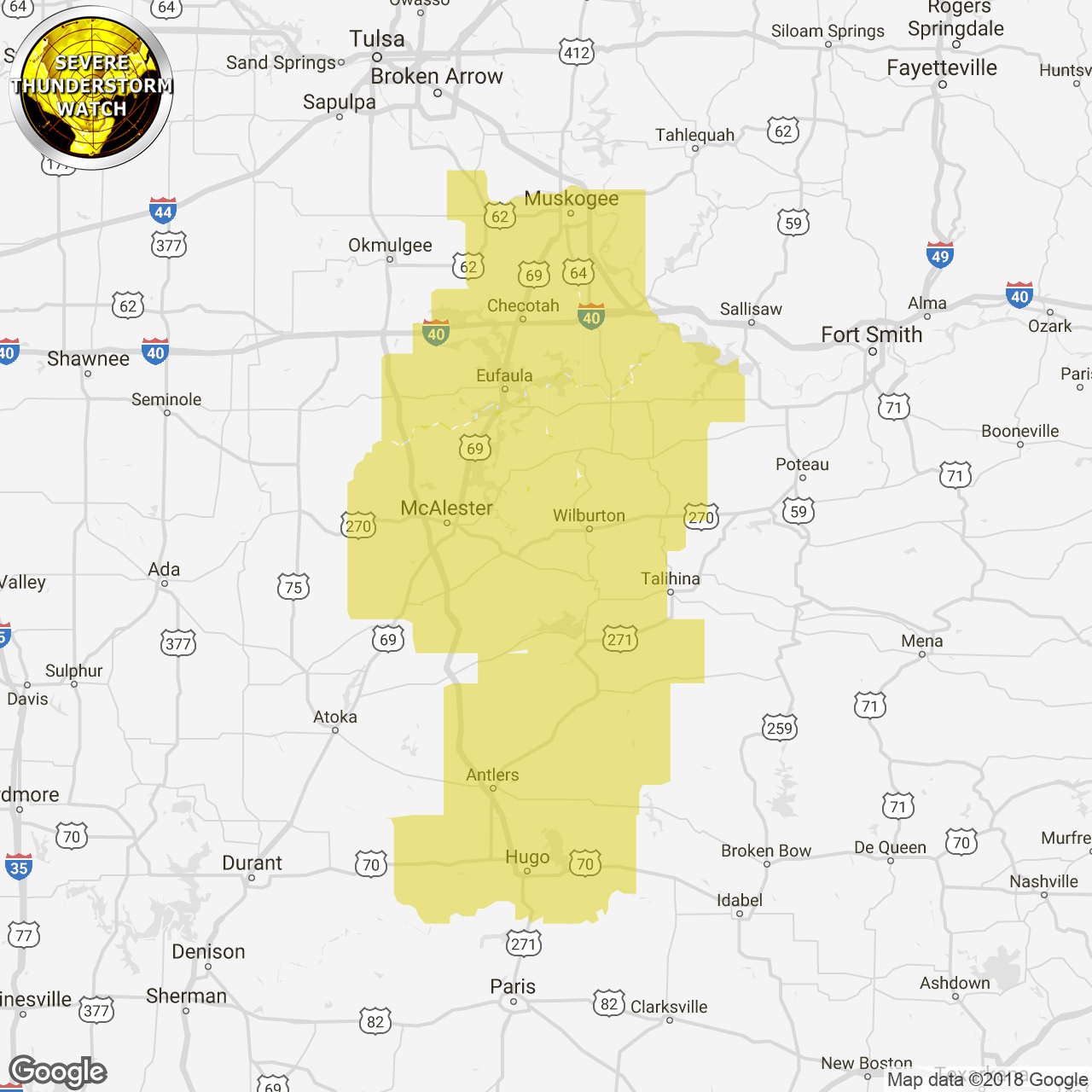 Severe Thunderstorm Watch Issued