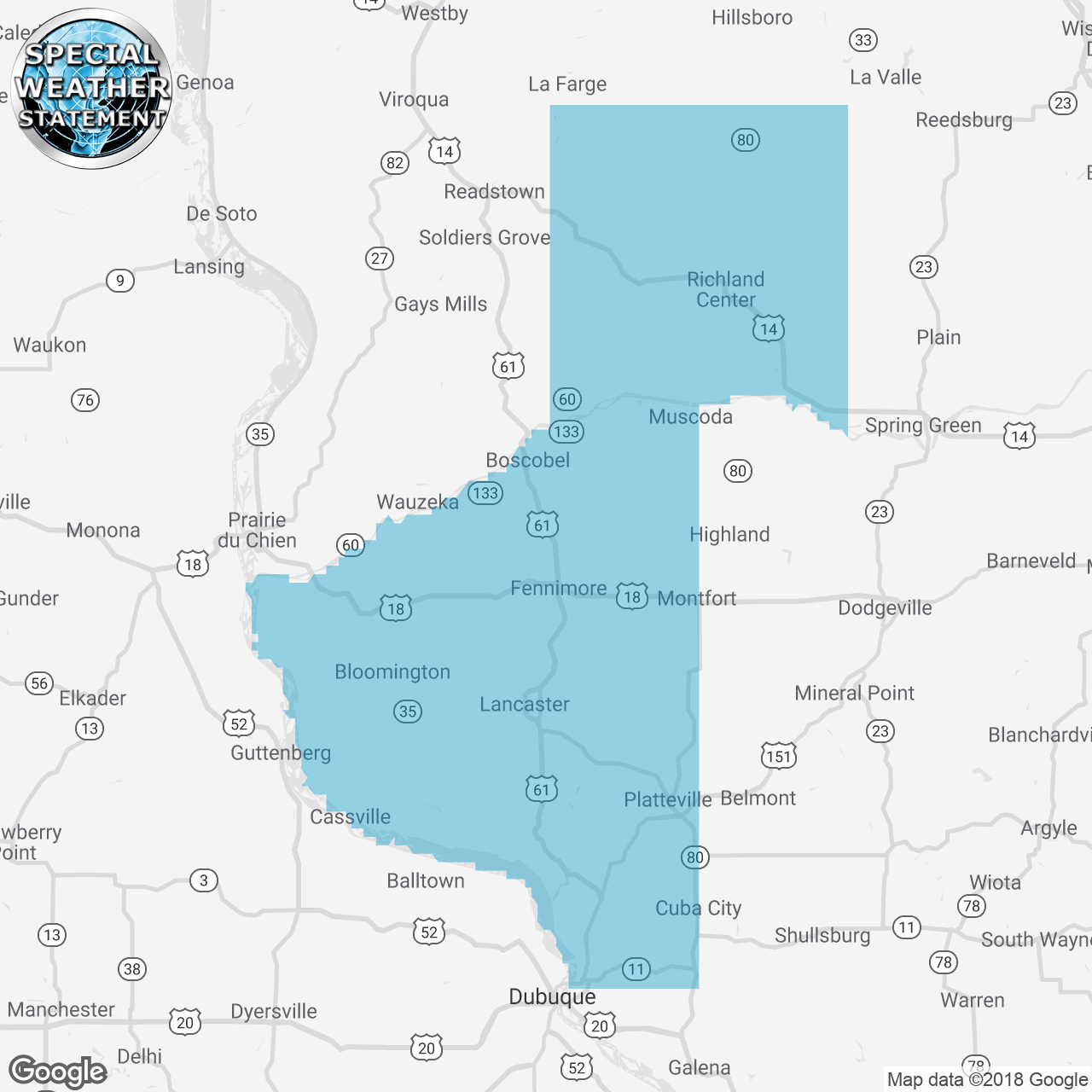 Special Weather Statement Issued