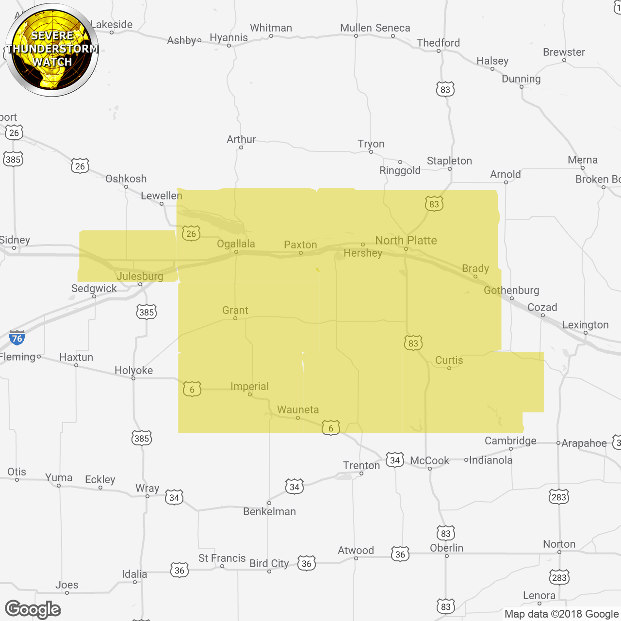 Severe Thunderstorm Watch Issued