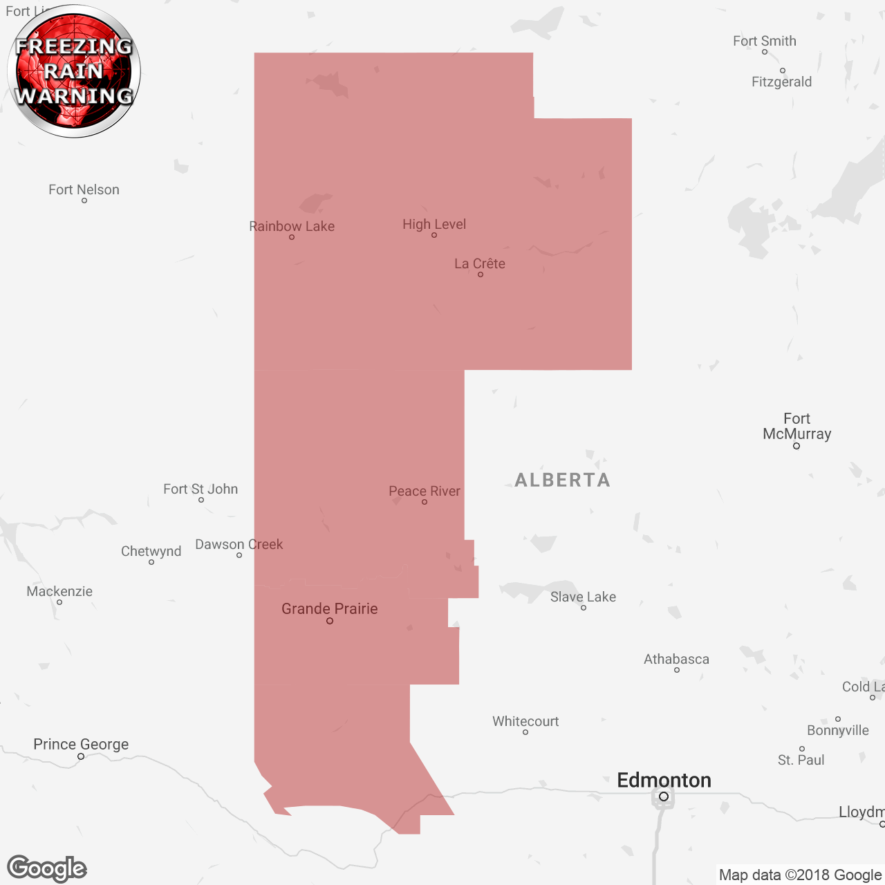 Freezing Rain Warning Issued