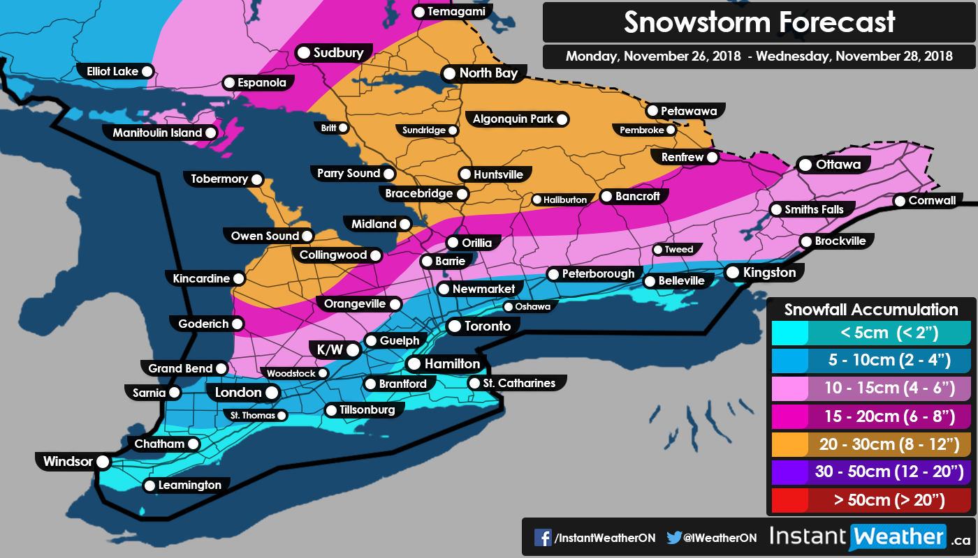 Snowstorm on the Way for Parts of Southern Ontario to Start off the ...