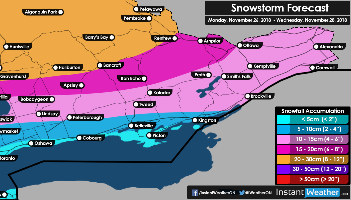 Snowstorm on the Way for Parts of Southern Ontario to Start off the ...
