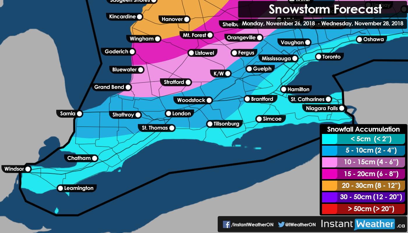 Snowstorm on the Way for Parts of Southern Ontario to Start off the ...
