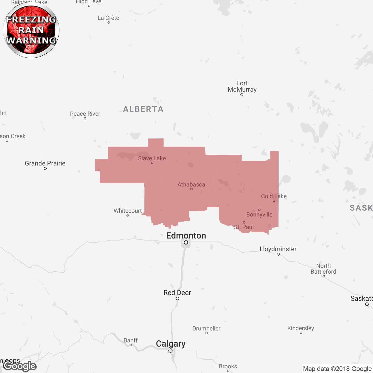 Freezing Rain Warning Issued