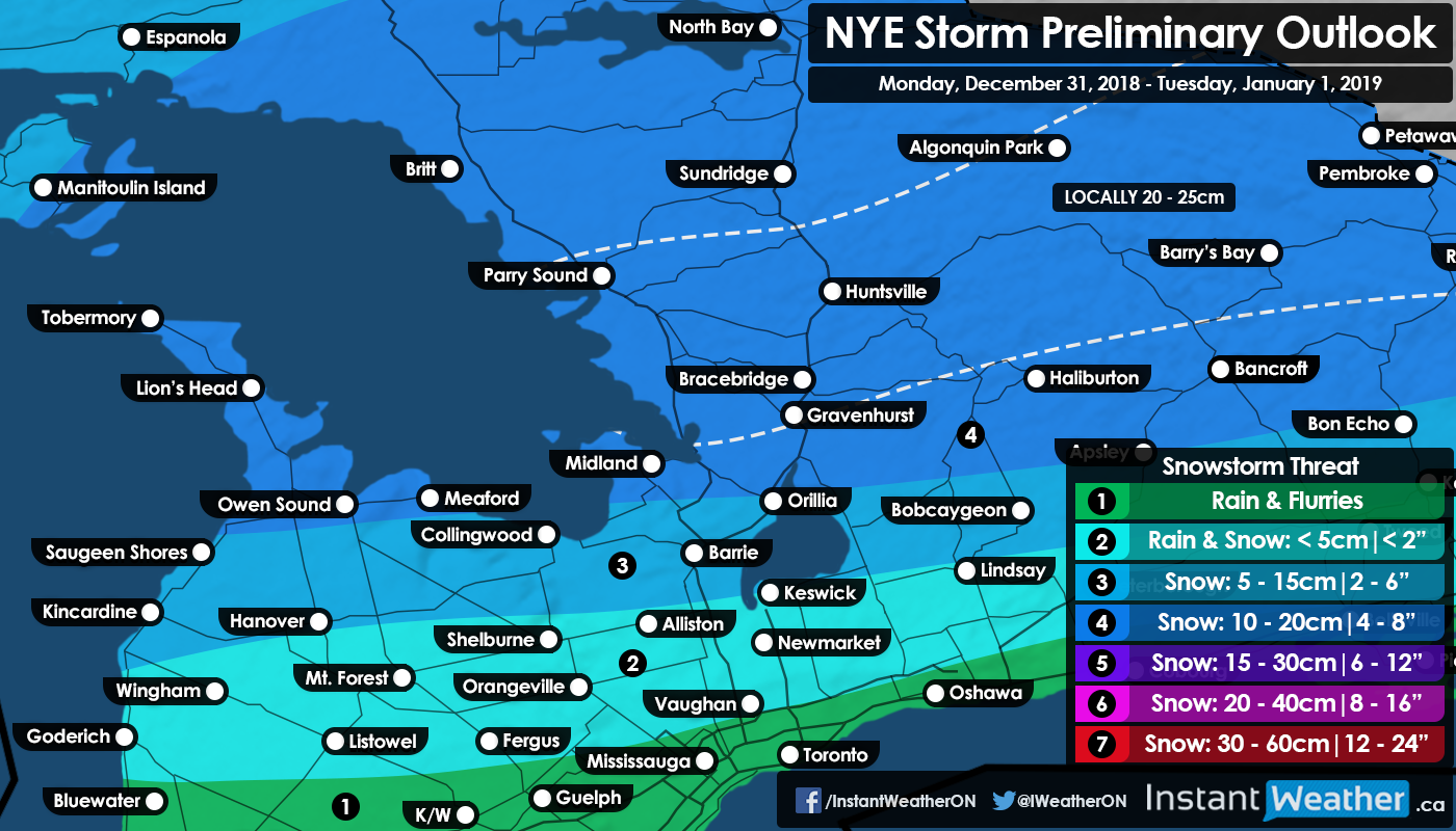 Messy Winter Storm for New Year’s Eve; 10–20cm of Snowfall Accumulation ...