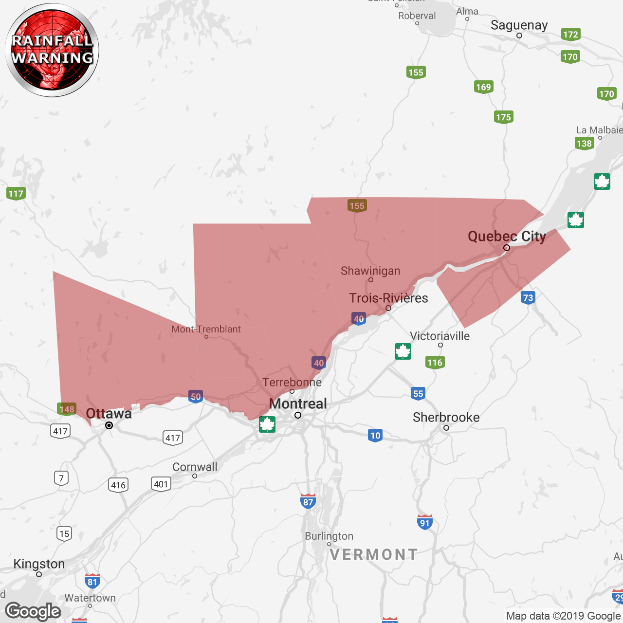 Rainfall Warning Continued