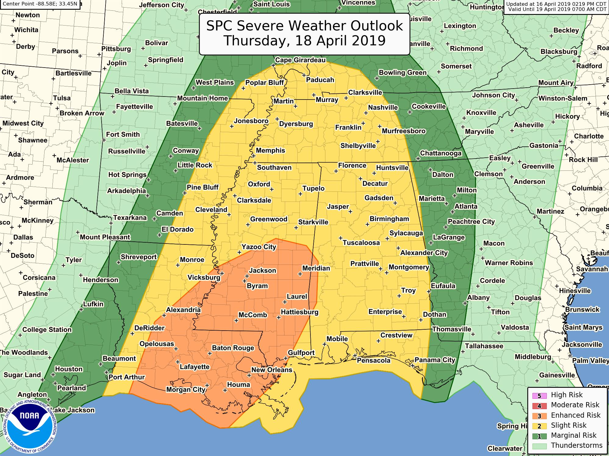 WEDNESDAY & THURSDAY ENHANCED SEVERE WEATHER RISK: Enhanced (3/5) Risk ...