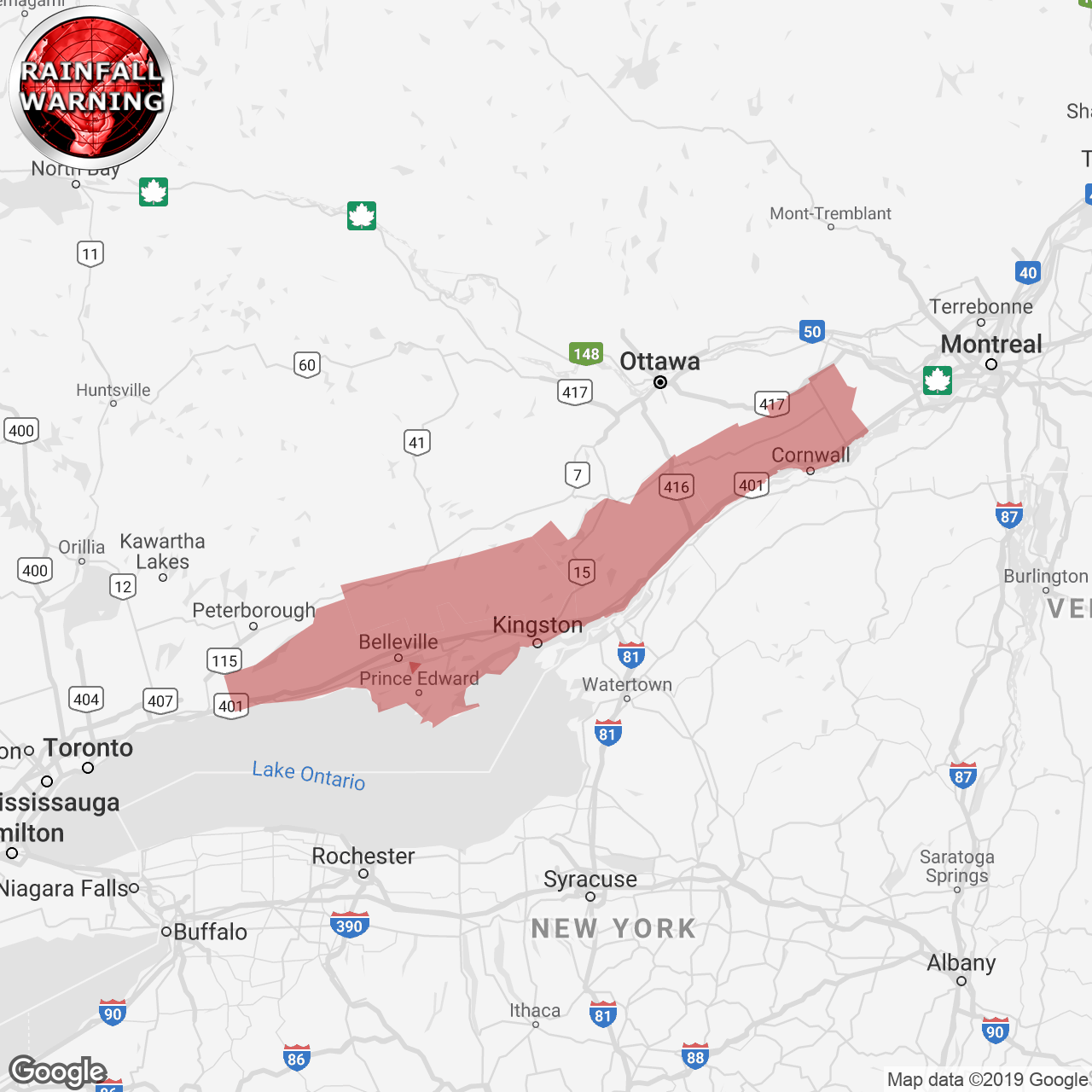 Rainfall Warning Issued Rainfall Warning Issued