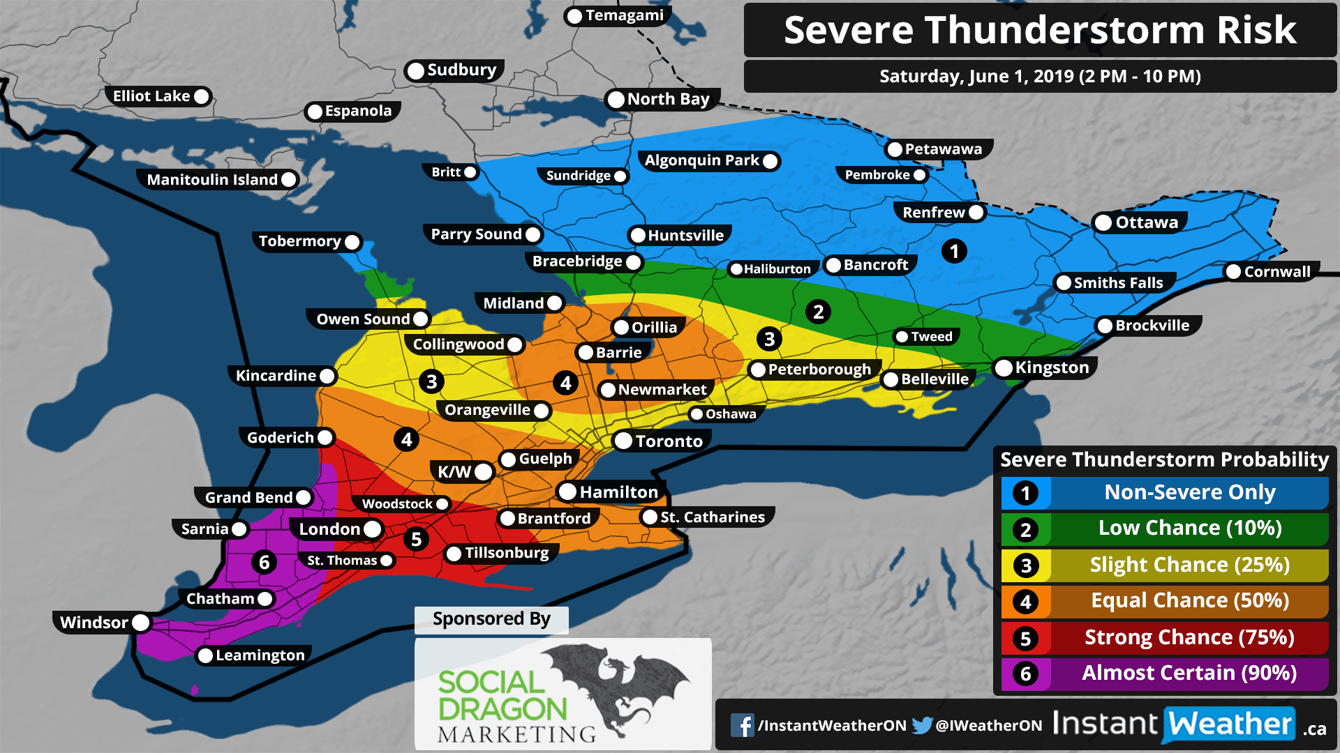 Risk of Severe Thunderstorms Throughout Southwestern Ontario and Around ...