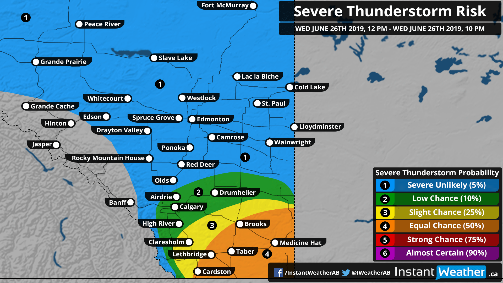 WEDNESDAY: Medicine Hat, Brooks, & Lethbridge; Severe Thunderstorm Risk ...