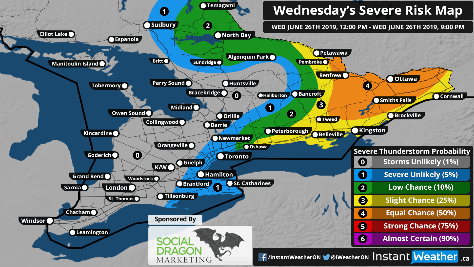 Severe Thunderstorm Risk This Afternoon For Eastern Ontario; Damaging ...