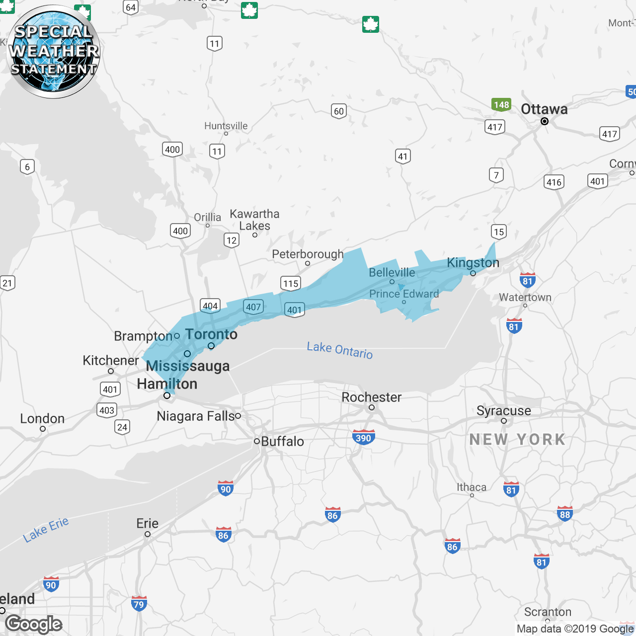 Special Weather Statement Issued