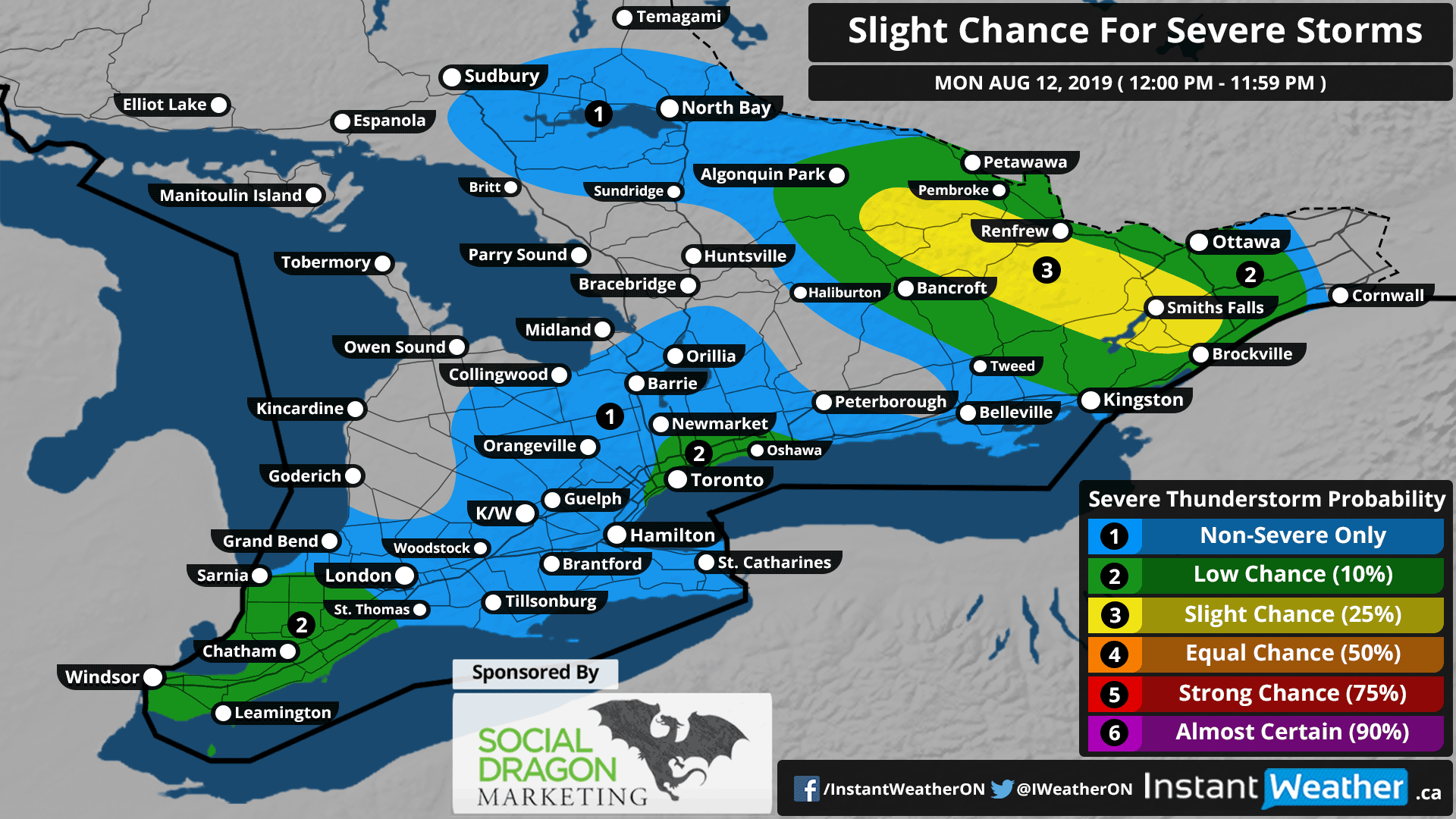 MON, AUG 12, 2019: Slight Chance For Very Isolated Severe Thunderstorms ... MON, AUG 12, 2019: Slight Chance For Very Isolated Severe Thunderstorms ...