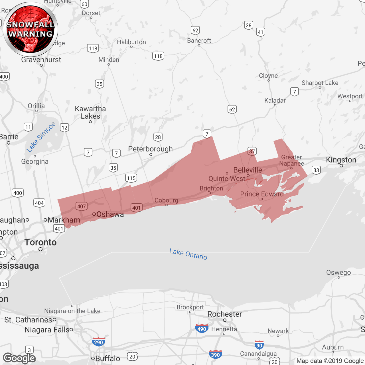 Snowfall Warning Issued