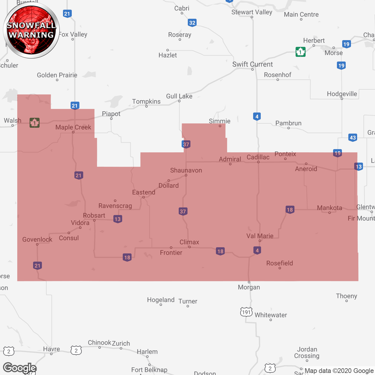 Snowfall Warning Issued