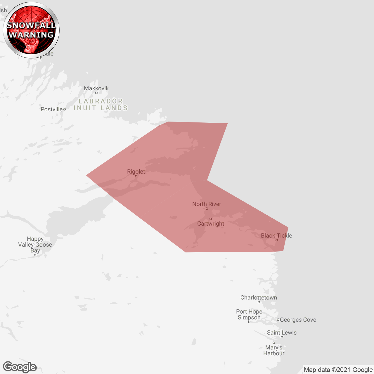 Snowfall Warning Issued