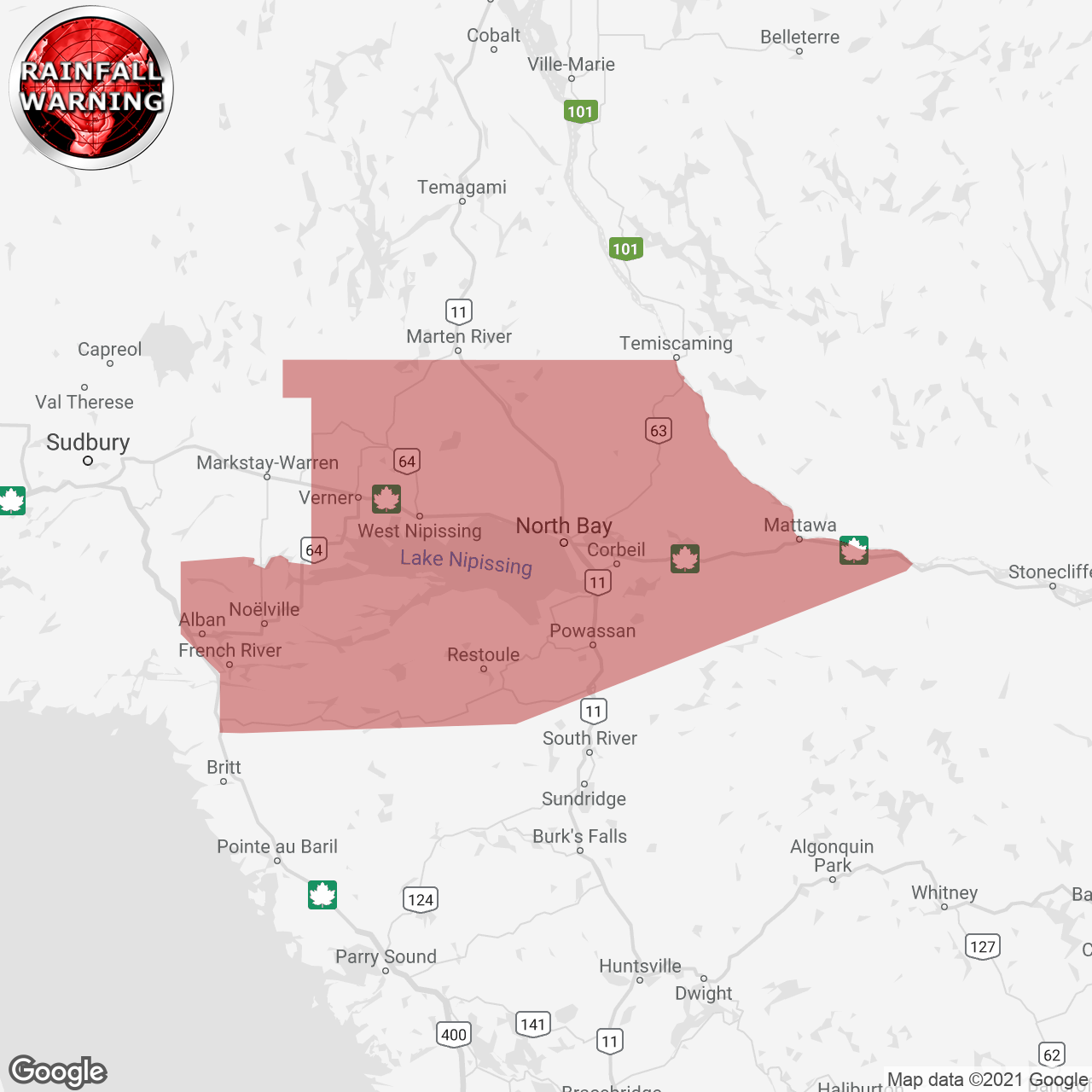 Rainfall Warning Continued