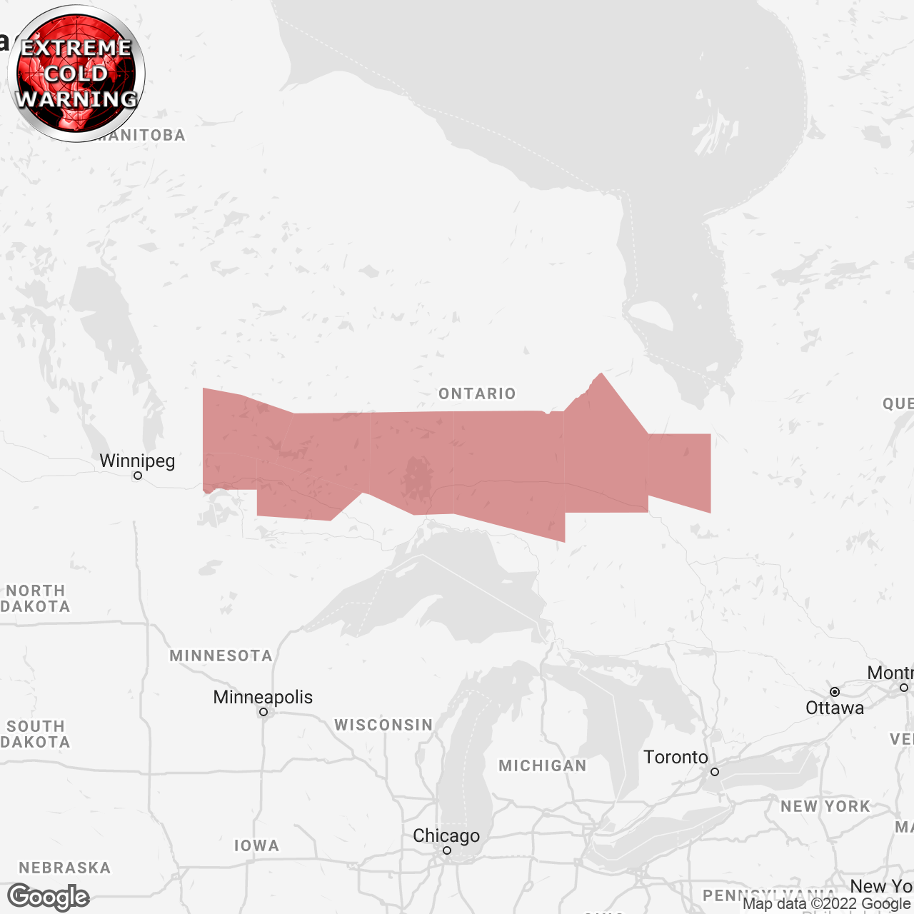 Extreme Cold Warning Issued