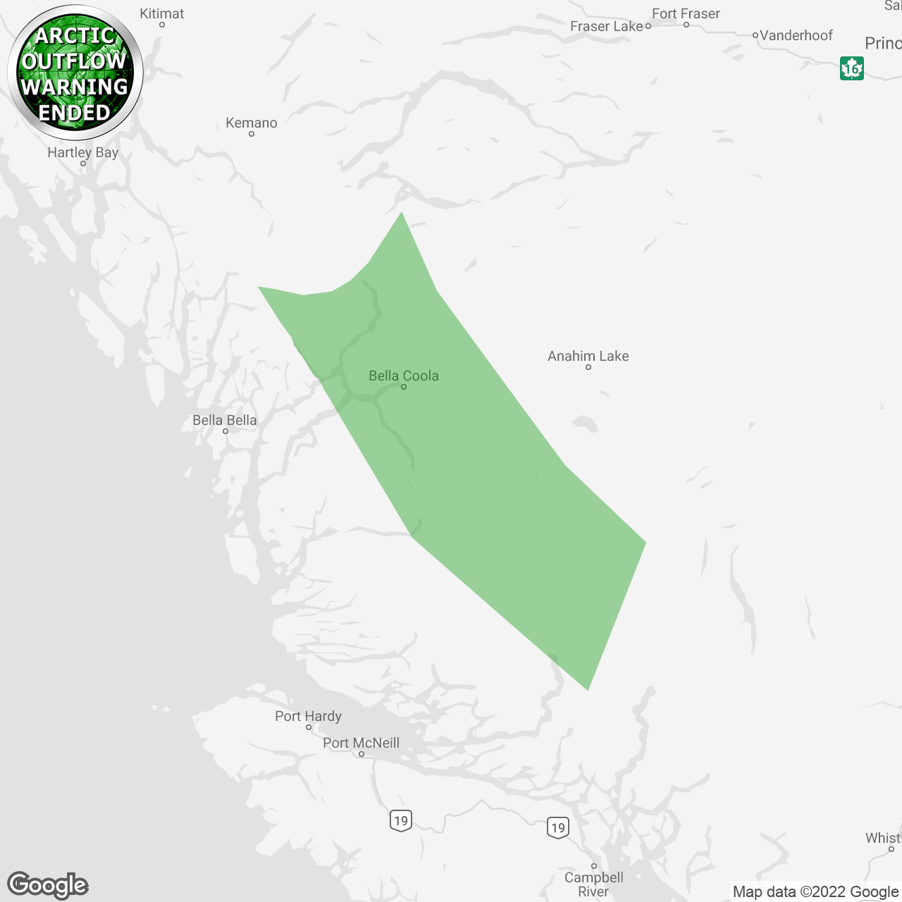 Arctic Outflow Warning Ended