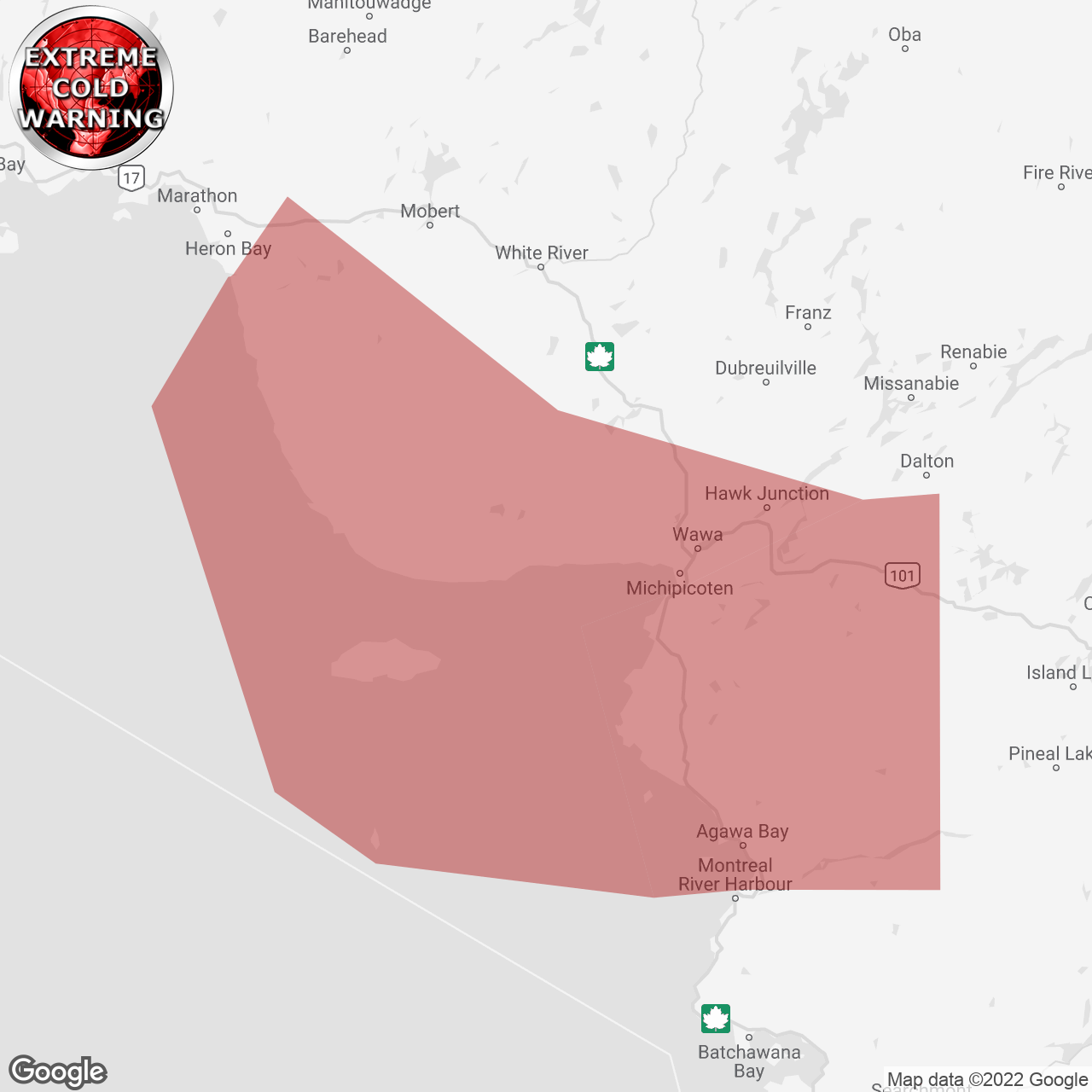 Extreme Cold Warning Issued