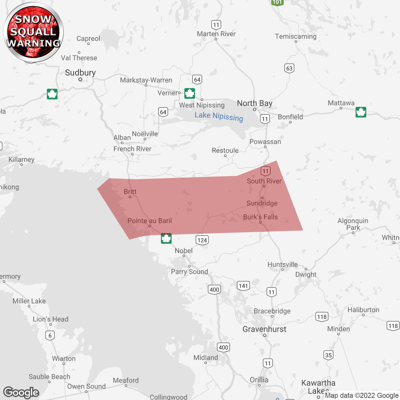 Snow Squall Warning Issued