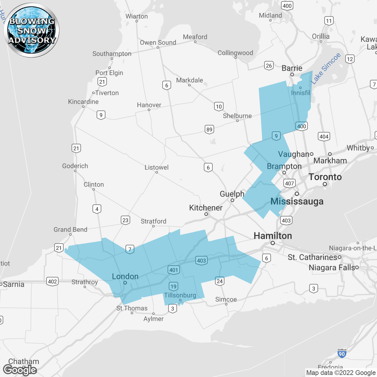 Blowing Snow Advisory Issued