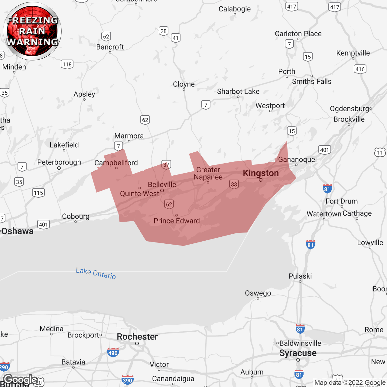 Freezing Rain Warning Issued