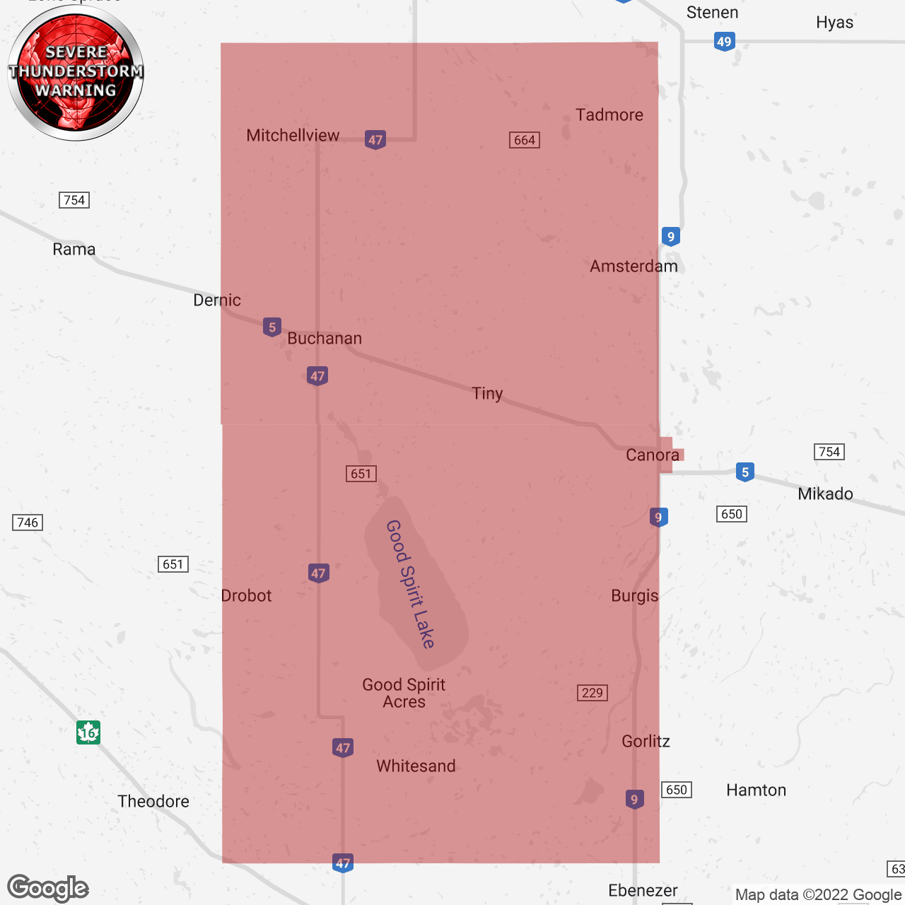 Severe Thunderstorm Warning Issued Severe Thunderstorm Warning Issued