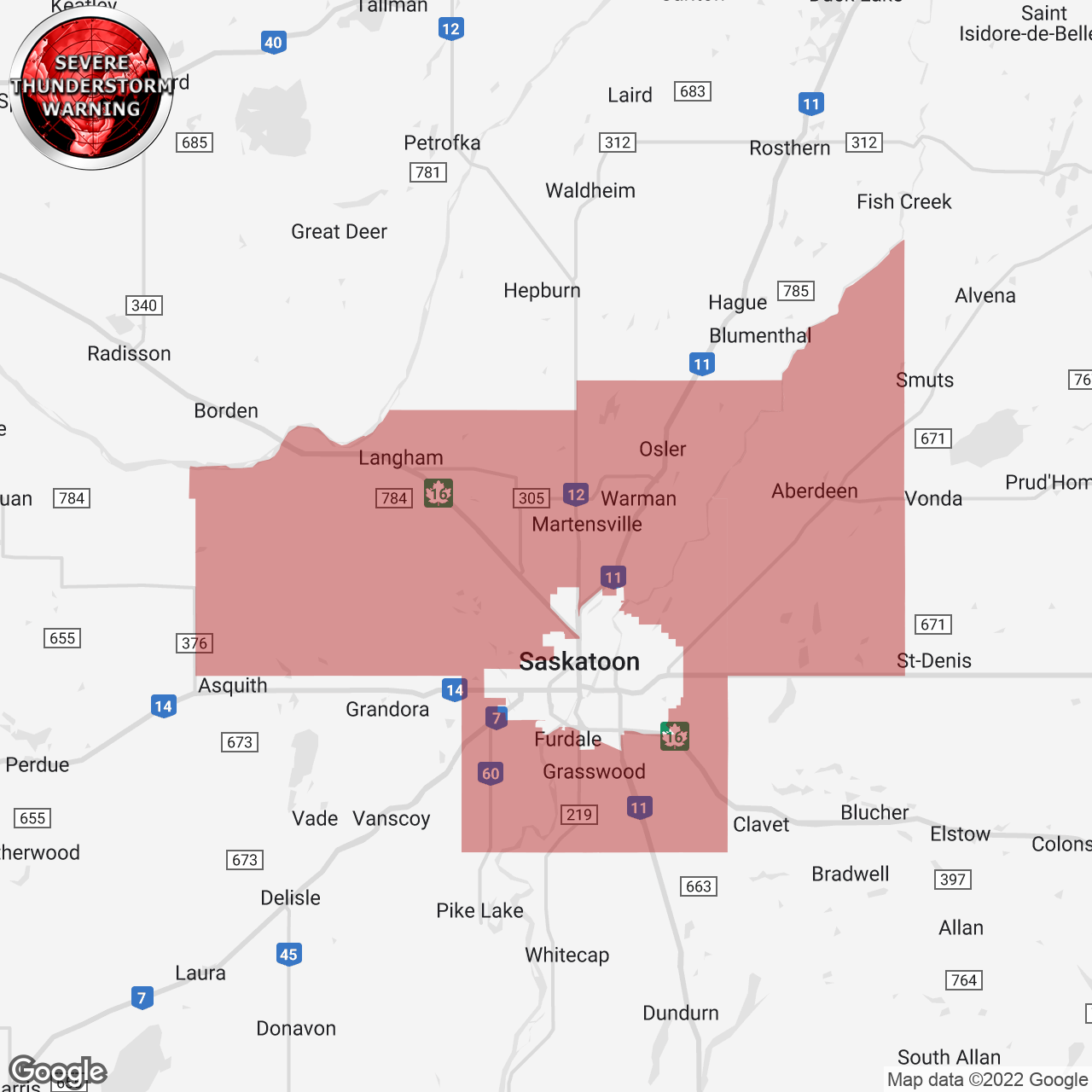 Severe Thunderstorm Warning Issued Severe Thunderstorm Warning Issued