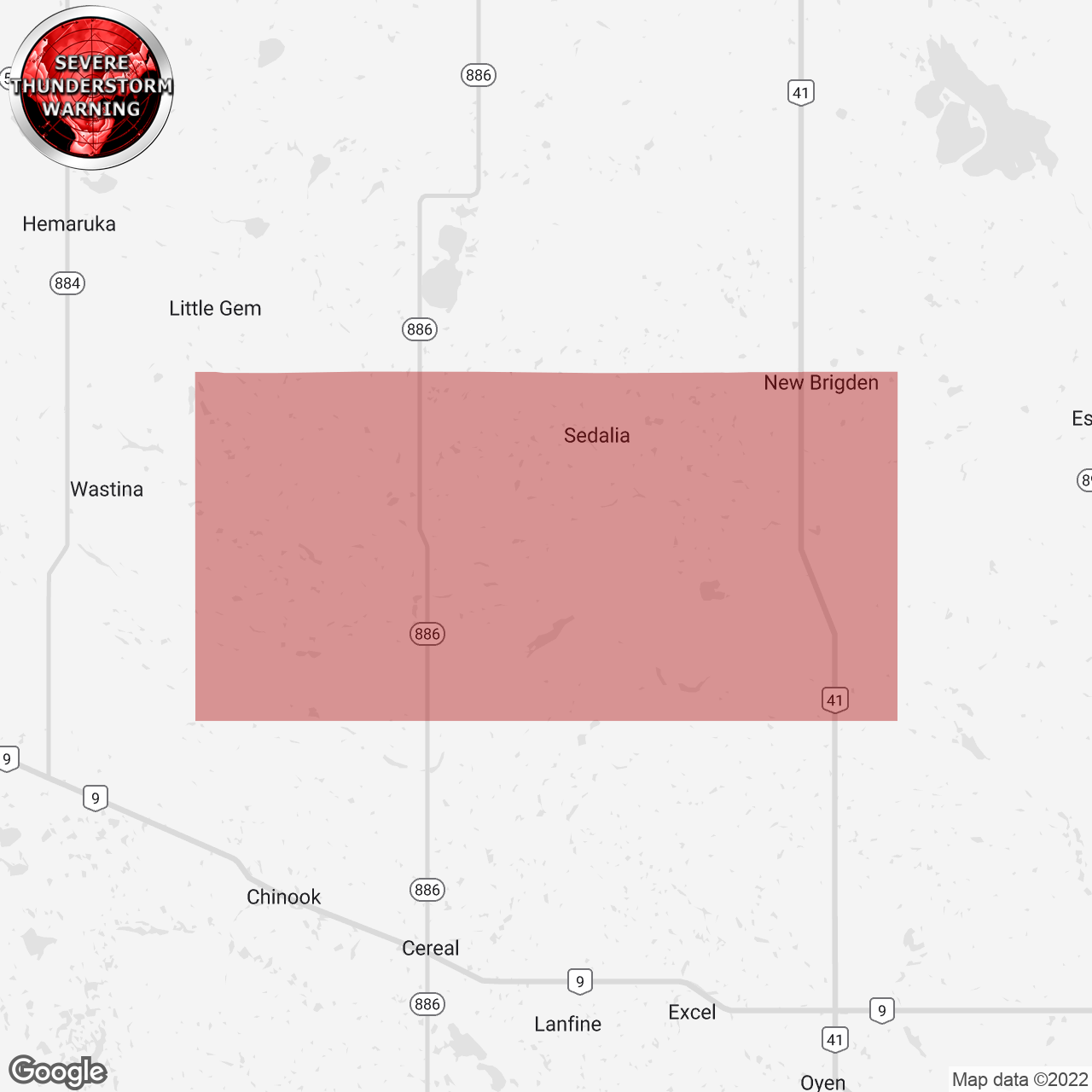 Severe Thunderstorm Warning Issued