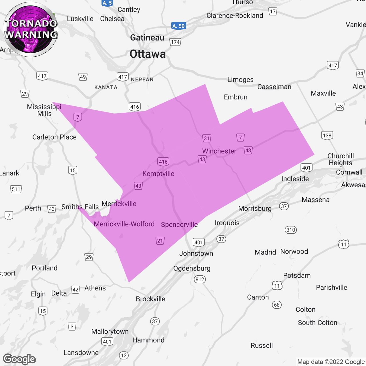 Tornado Warning Replaces Severe Thunderstorm Warning