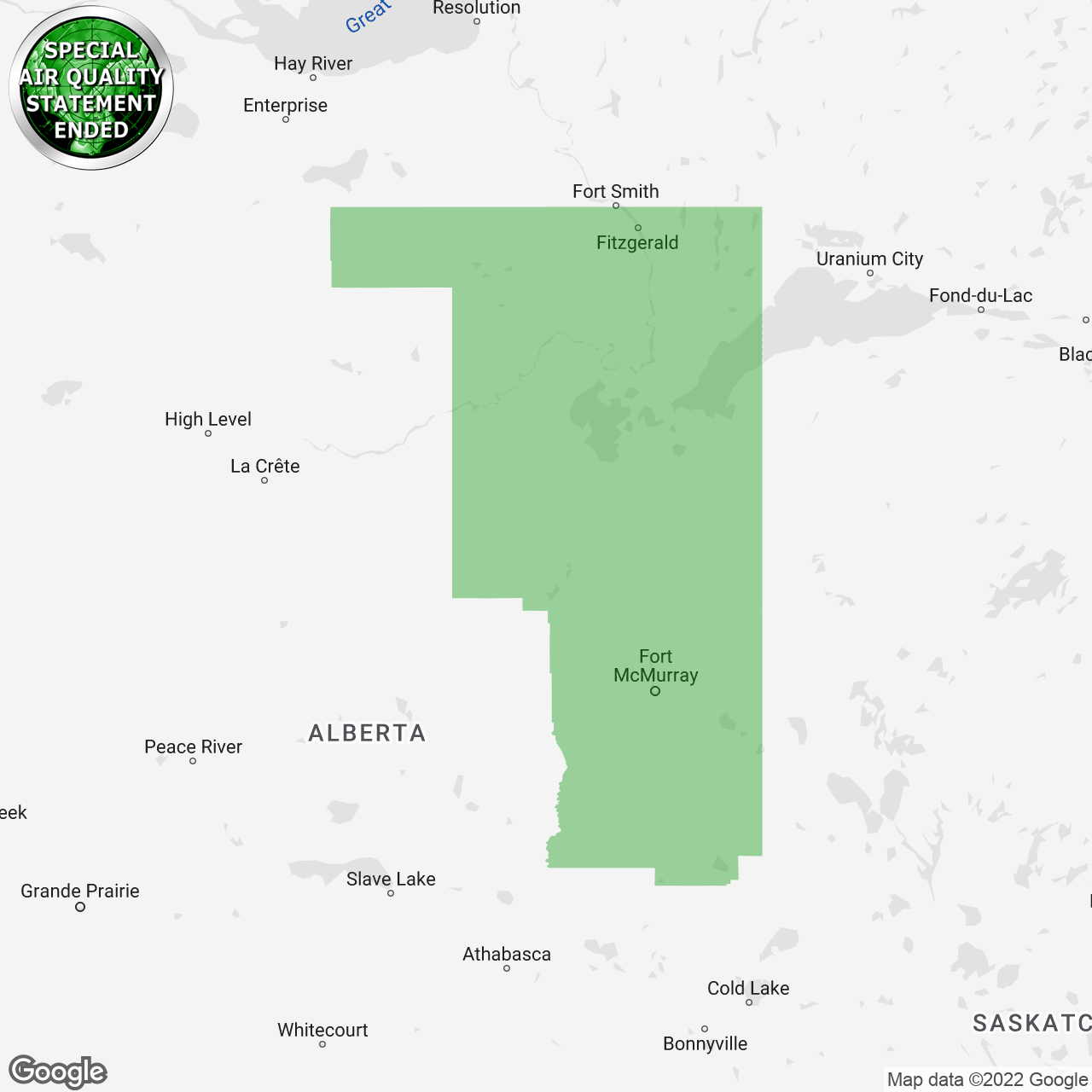 Special Air Quality Statement Ended