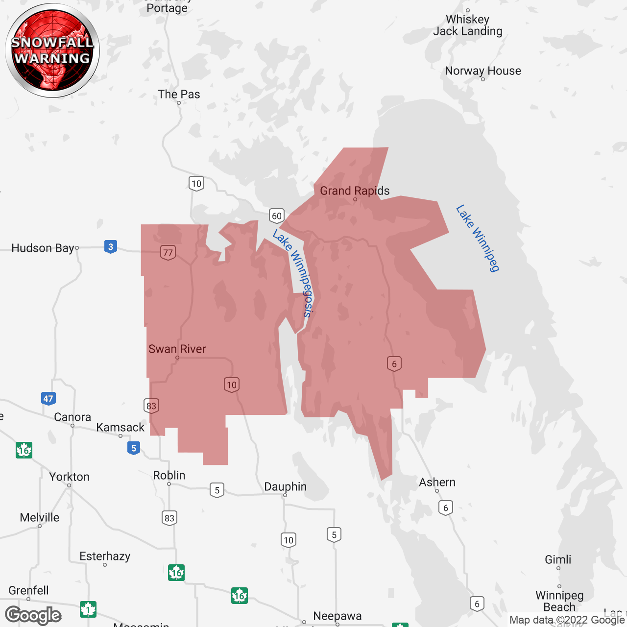 Snowfall Warning Issued