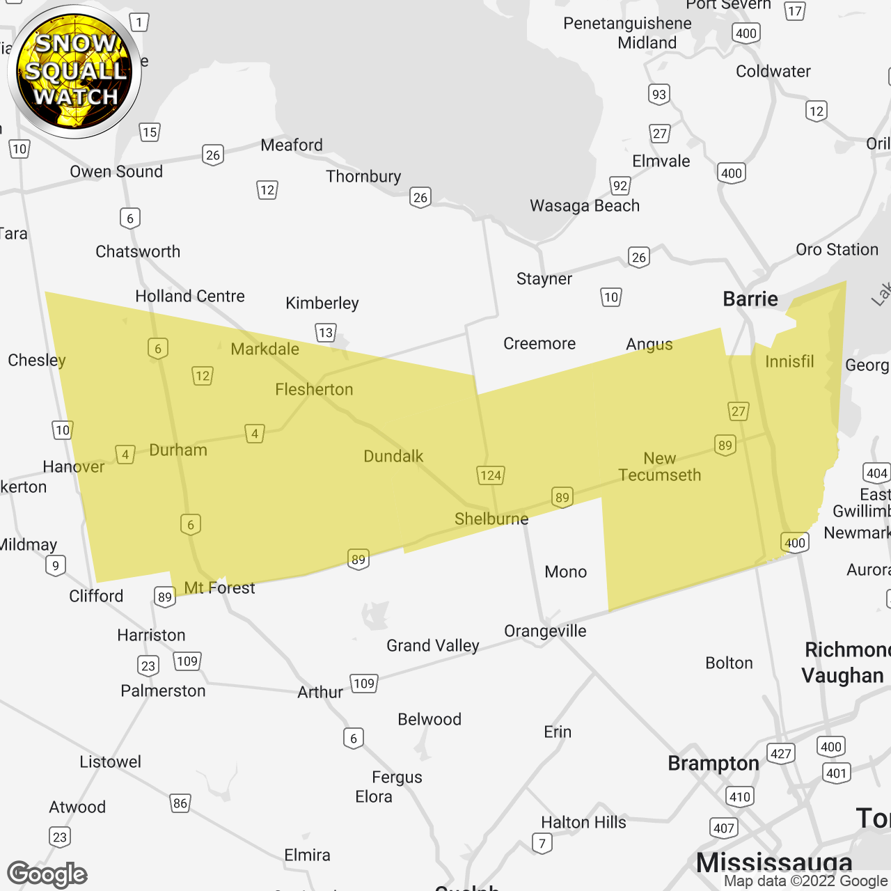 Snow Squall Watch Issued