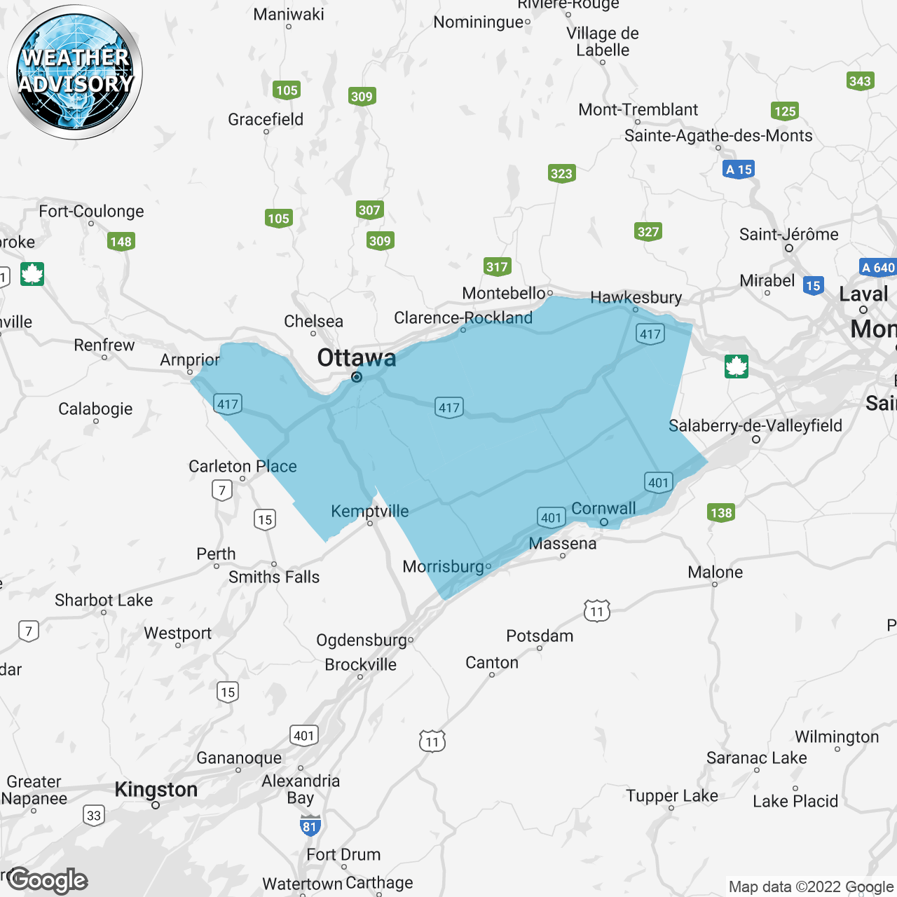 Weather Advisory Issued