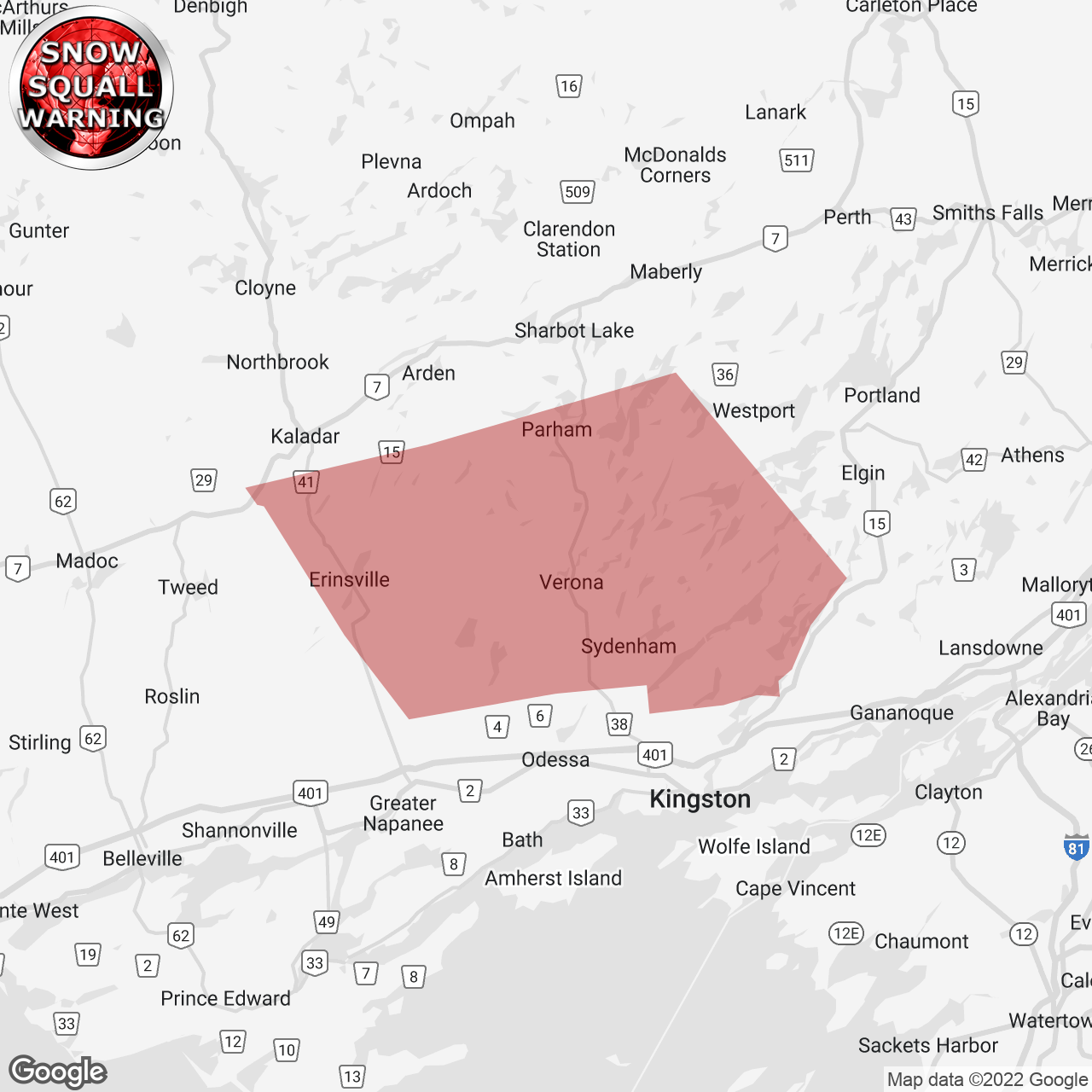 Snow Squall Warning Issued