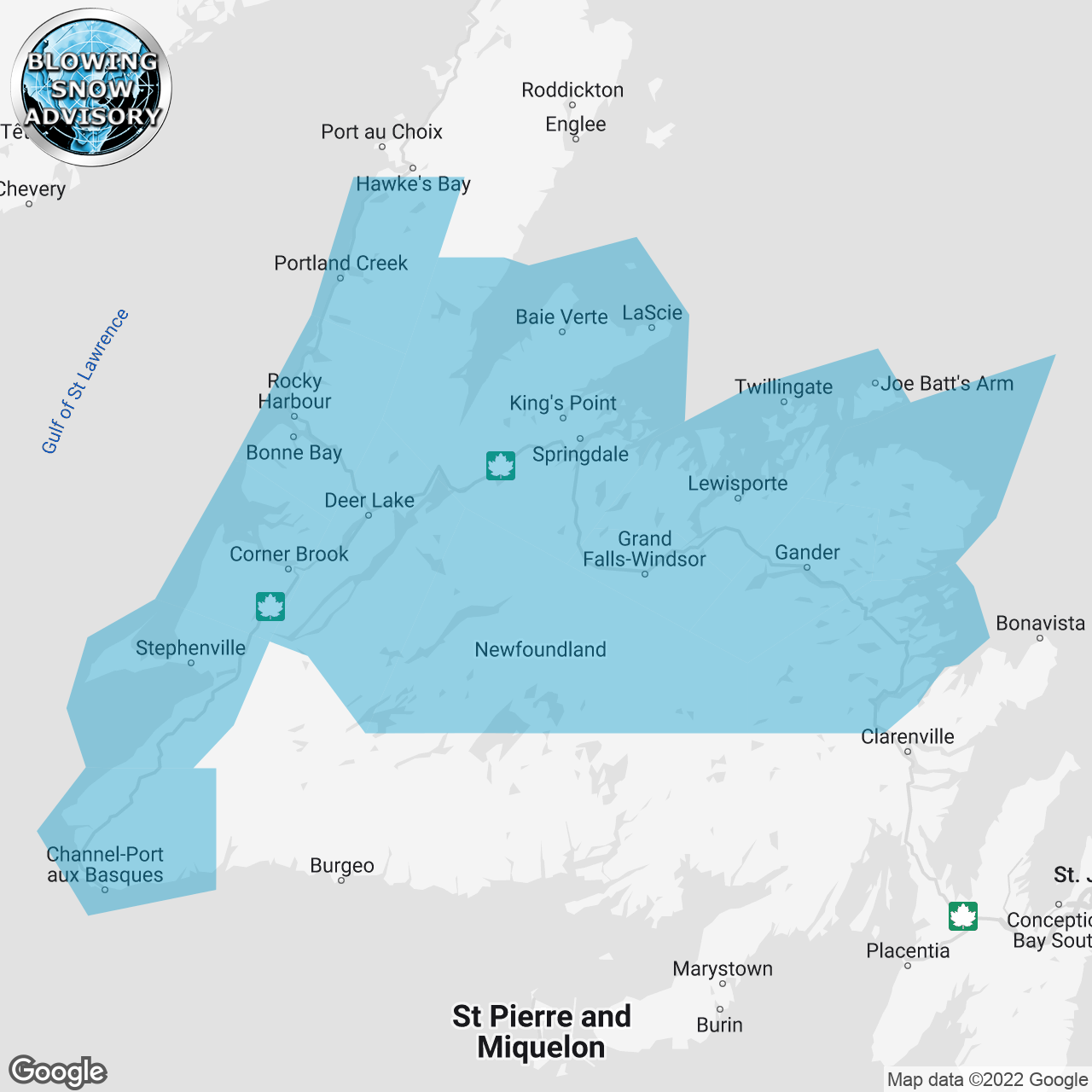 Blowing Snow Advisory Issued