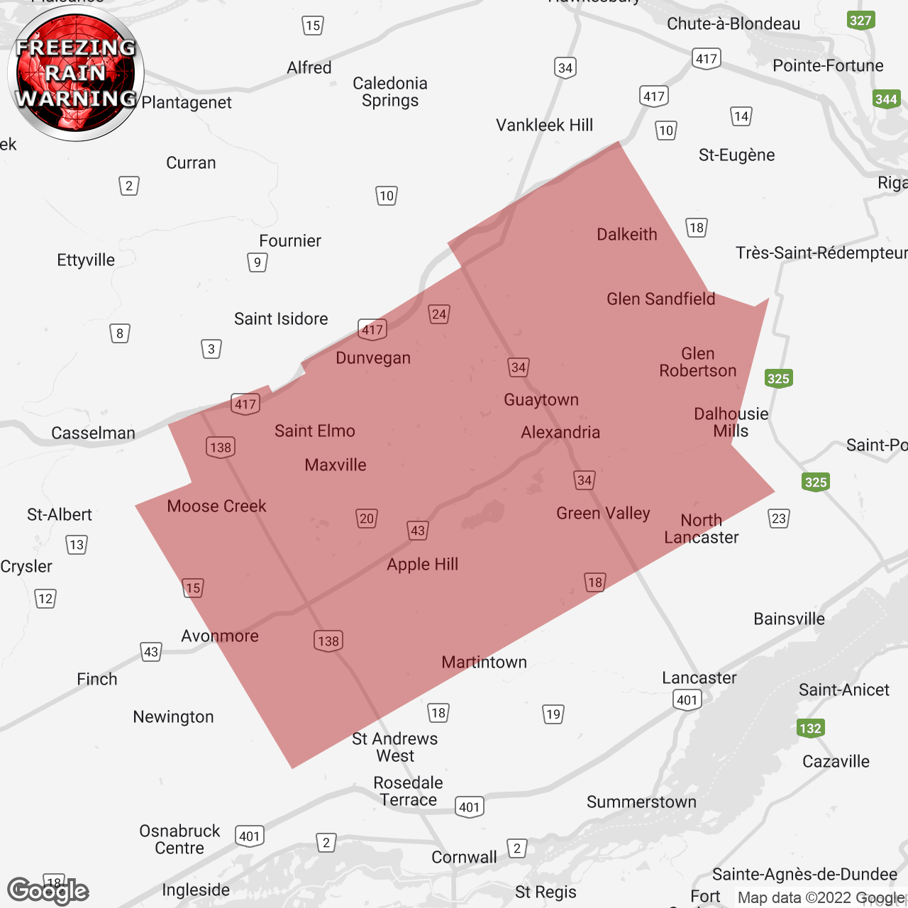 Freezing Rain Warning Issued