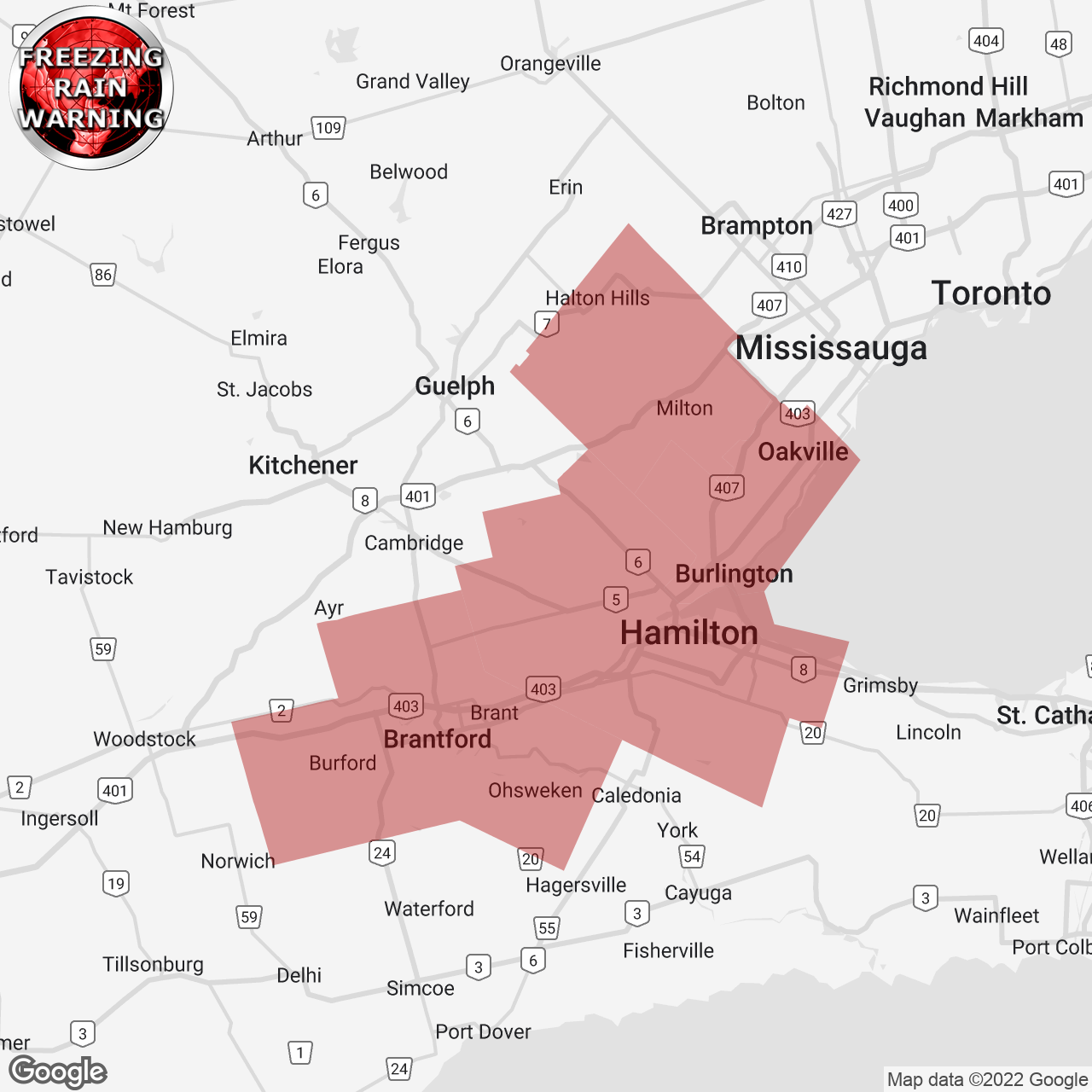 Freezing Rain Warning Issued