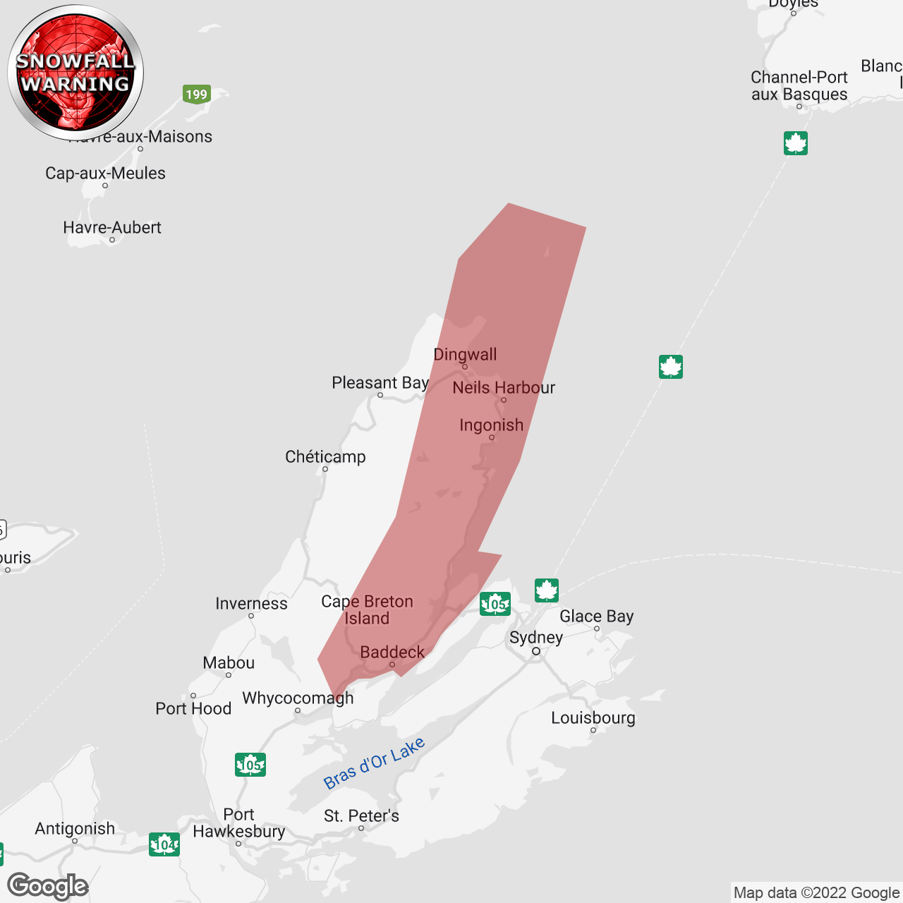 Snowfall Warning Issued