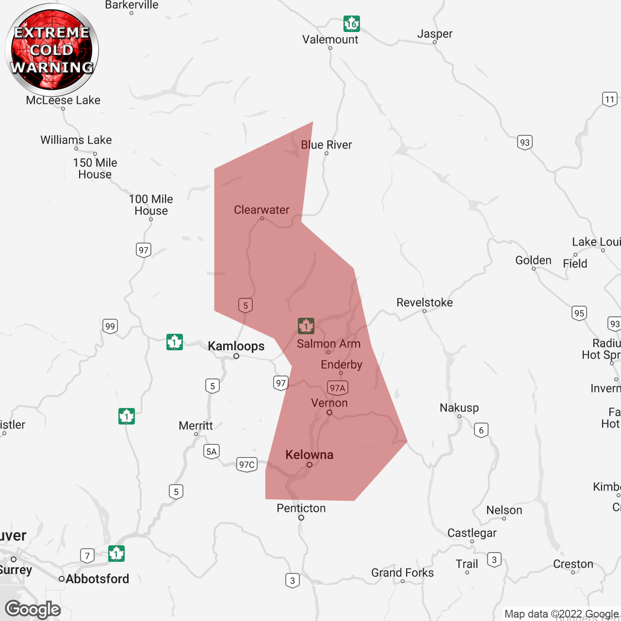 Extreme Cold Warning Issued