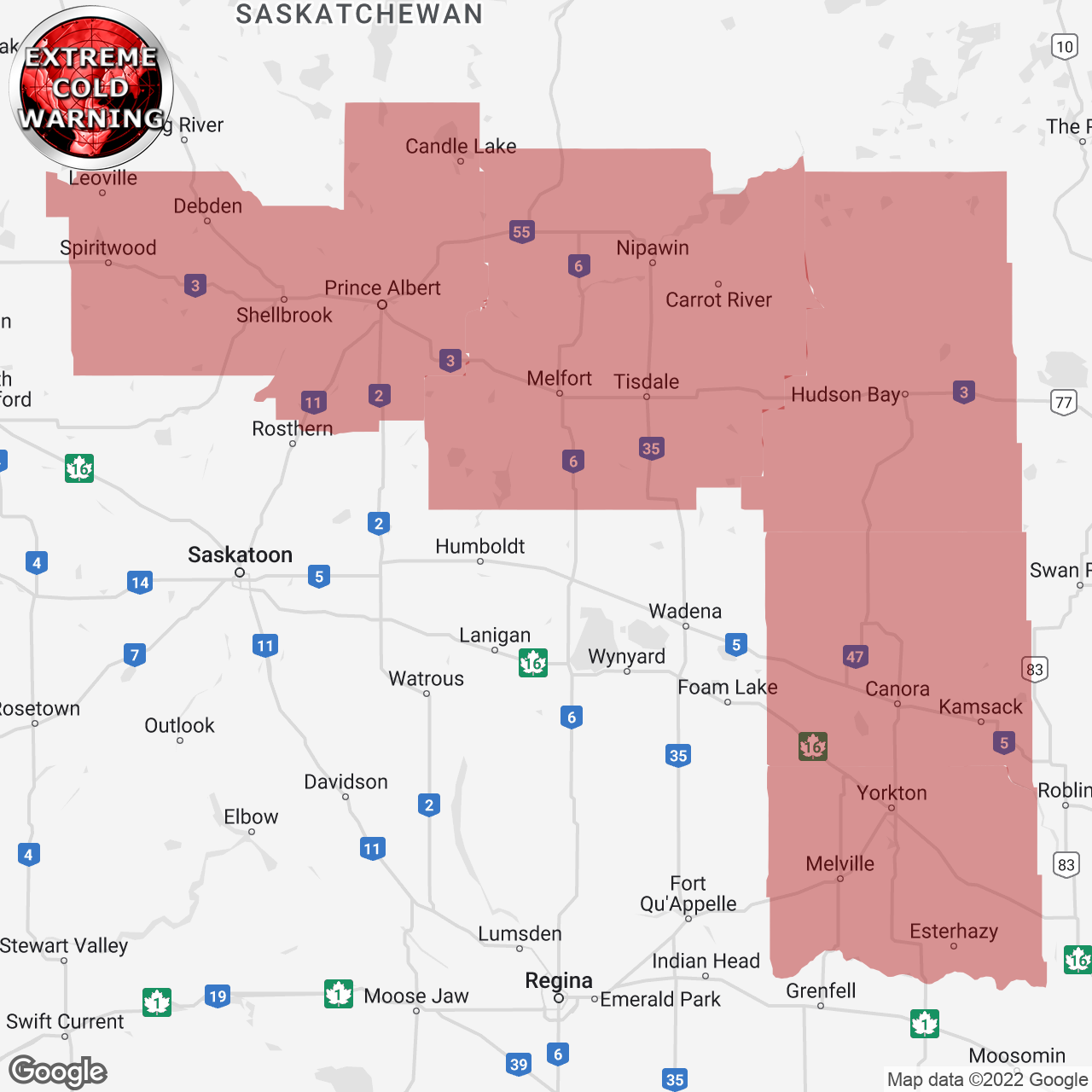 Extreme Cold Warning Issued