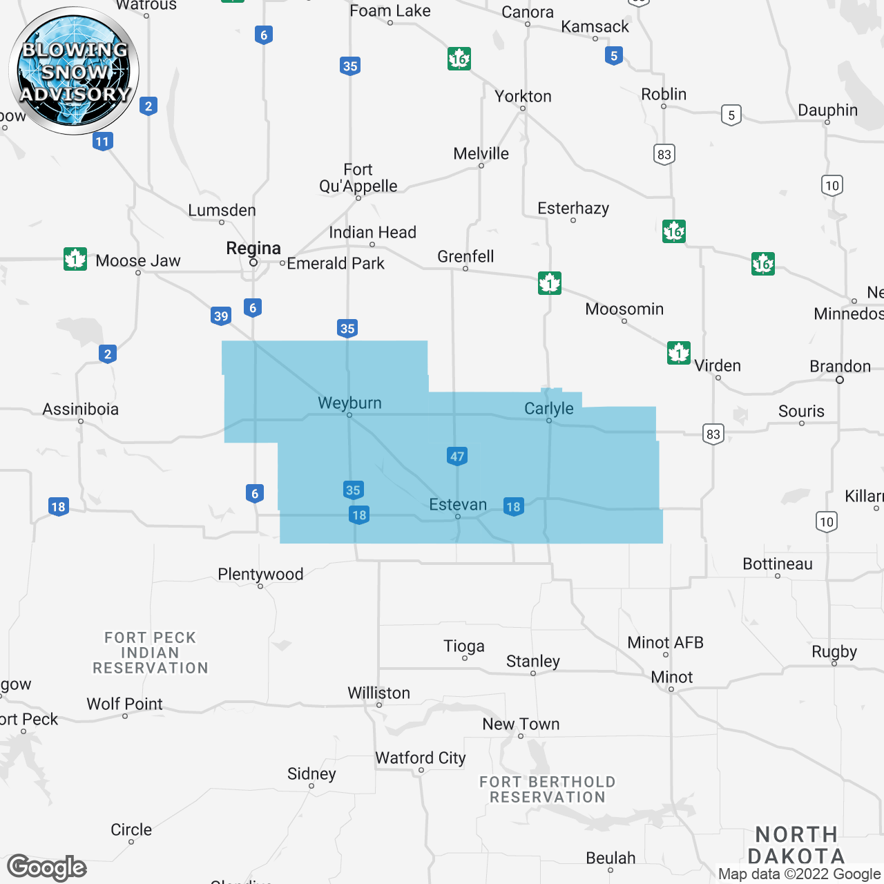 Blowing Snow Advisory Issued
